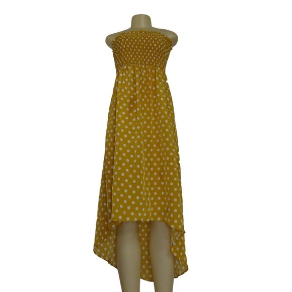 Angie | Dresses | Nwt Angie Yellow Polka Dots Dress For Woman Size M ...